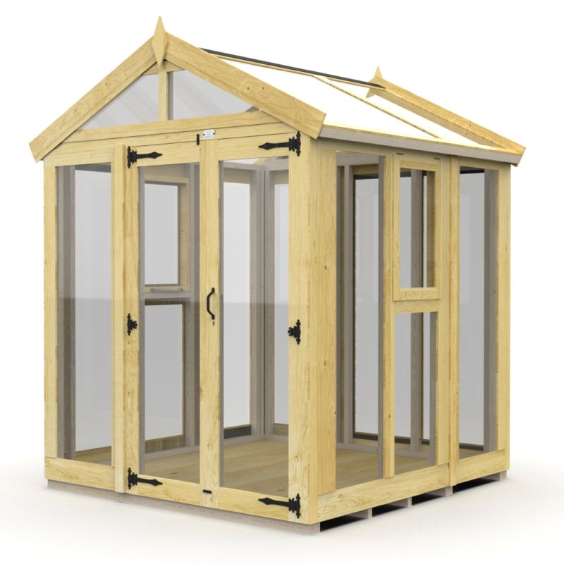 Modular 6x6 Wooden Greenhouse